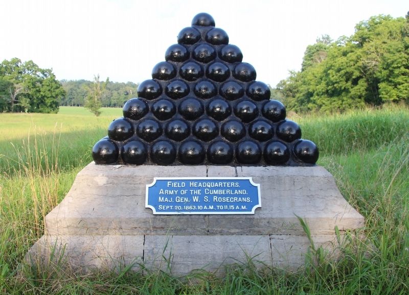 Rosecrans' Headquarters Shell Monument Historical Marker