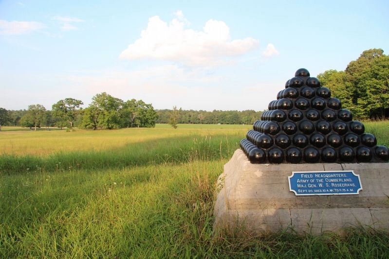 Rosecrans' Headquarters Shell Monument Historical Marker