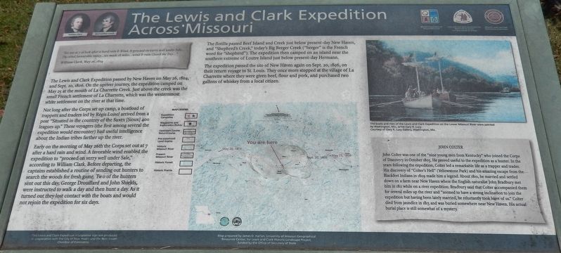 The Lewis and Clark Expedition Across Missouri Historical Marker