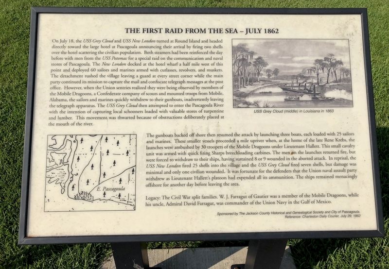 The First Raid From the Sea – July 1862 Historical Marker
