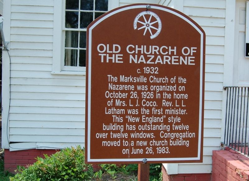 Old Church of the Nazarene Historical Marker