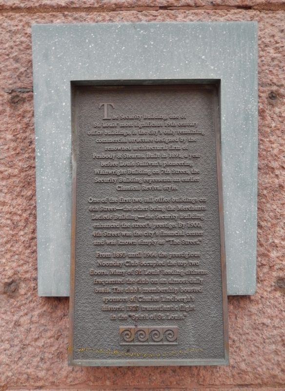 The Security Building Historical Marker