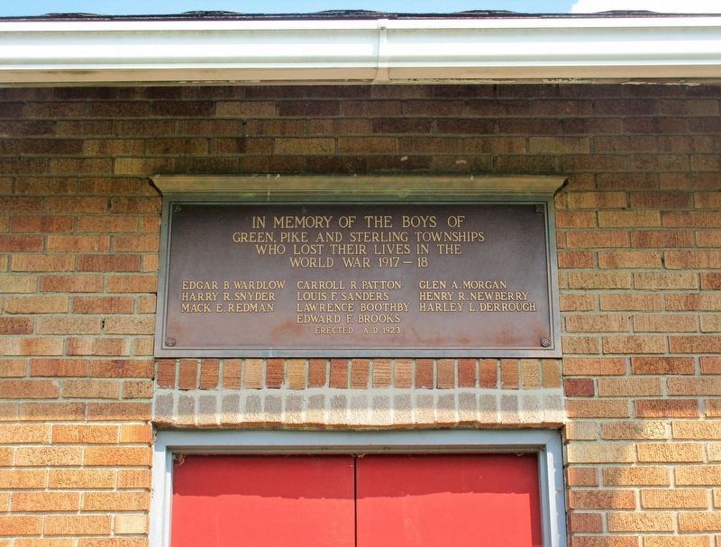 Mt. Orab WW I Memorial, a War Memorial