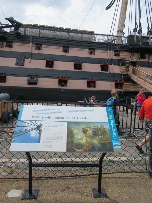Victory will appear ‘as at Trafalgar’ Historical Marker