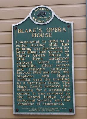 Blake's Opera House Historical Marker