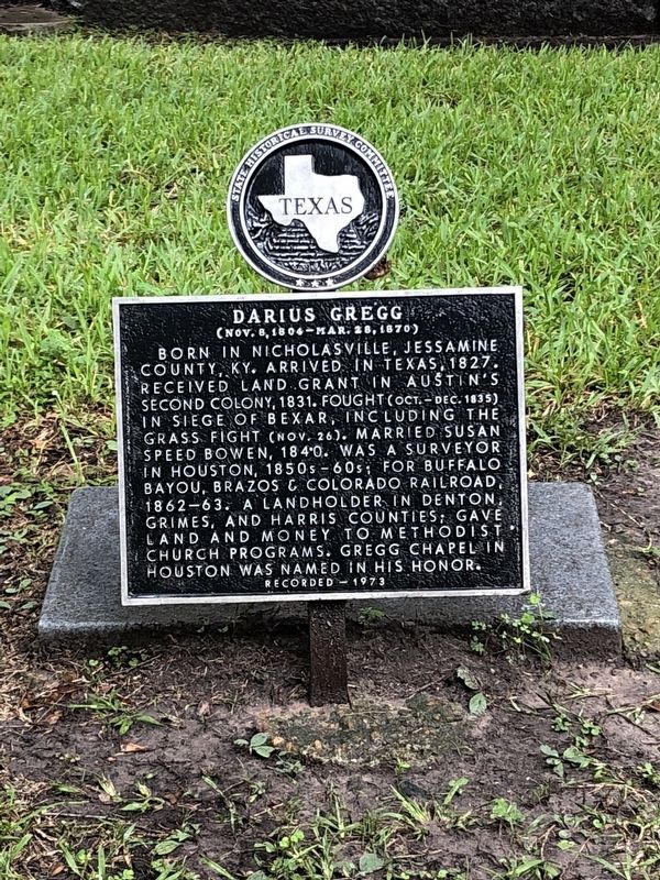 Darius Gregg Historical Marker