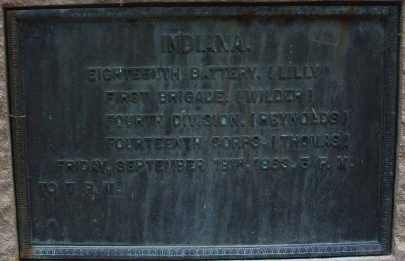18th Indiana Battery Historical Marker