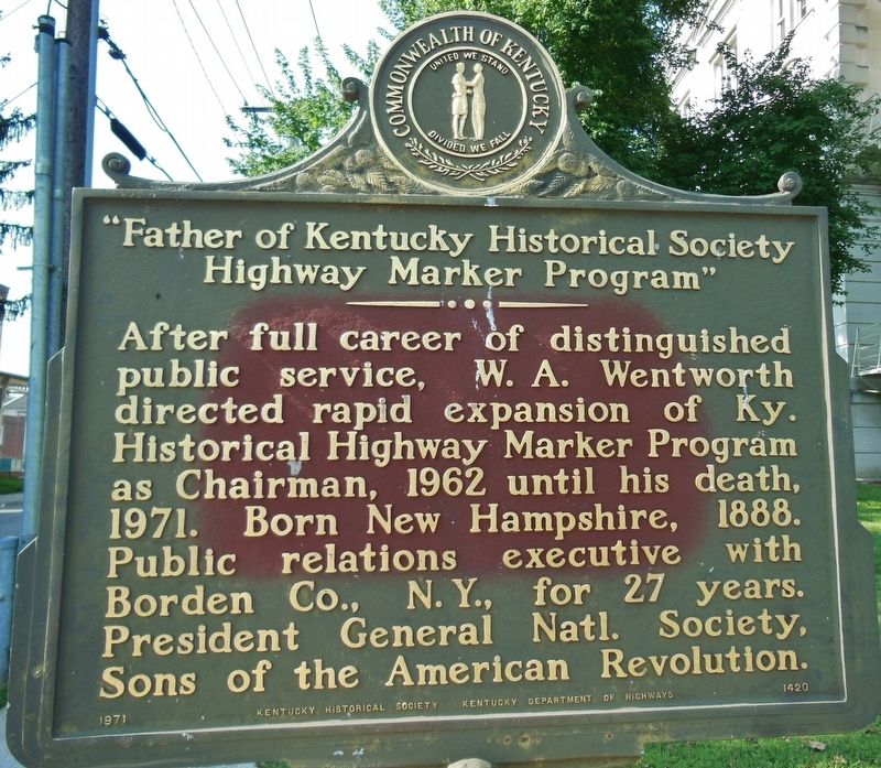 Father of Kentucky Historical Society Highway Marker Program Historical ...