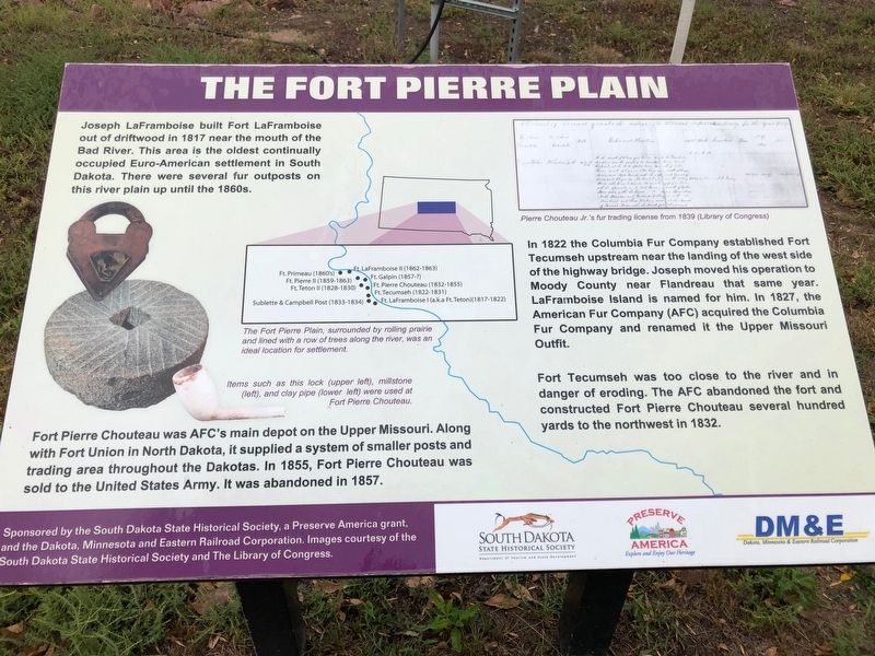 The Fort Pierre Plain Historical Marker