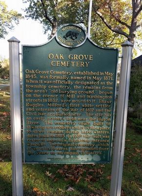 Oak Grove Cemetery Historical Marker