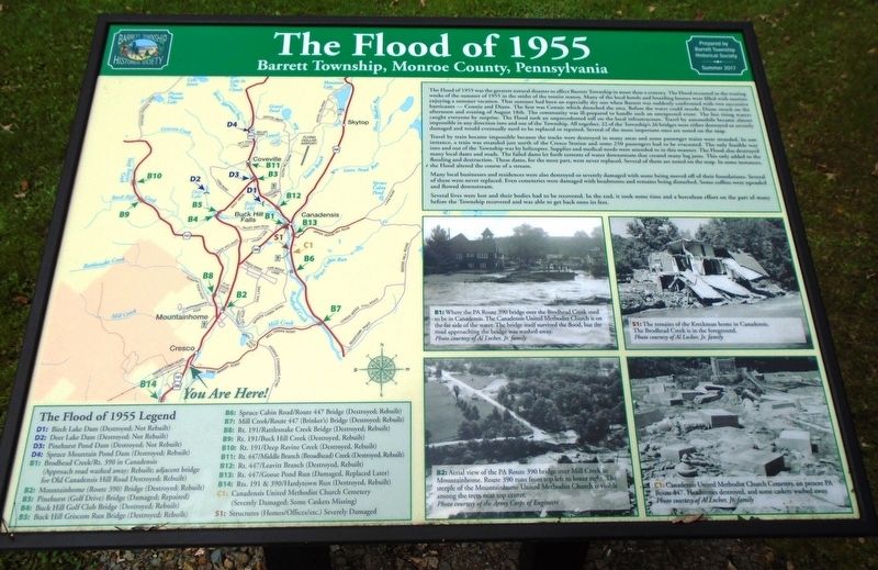 The Flood of 1955 Historical Marker