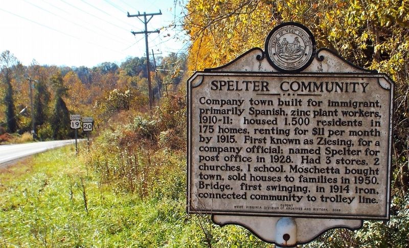 Spelter Community / Spelter Zinc Plant Historical Marker