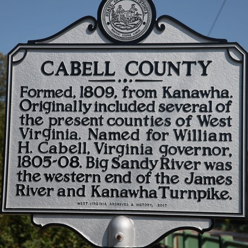Wayne County / Cabell County Historical Marker