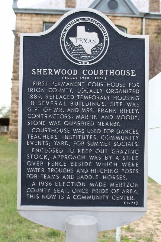 Sherwood Courthouse Historical Marker