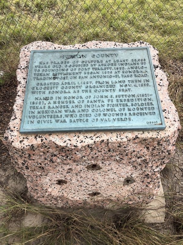 Sutton County Historical Marker