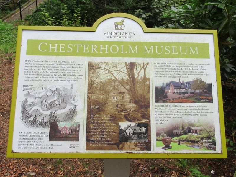 Chesterholm Museum Historical Marker