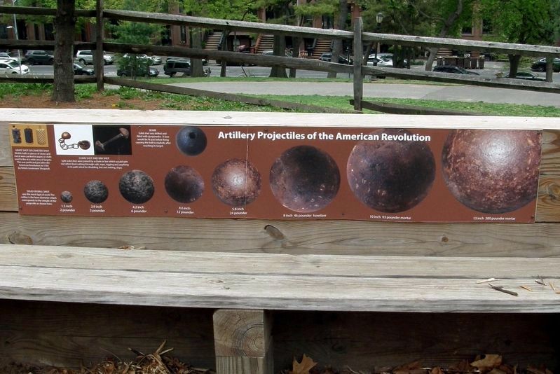 Artillery Projectiles of the American Revolution Historical Marker