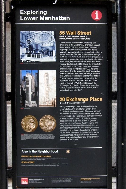 55 Wall Street / 20 Exchange Place Historical Marker