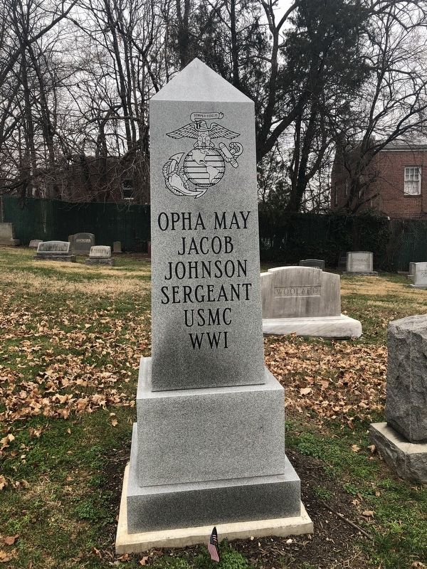 Opha May Jacob Johnson Monument Historical Marker