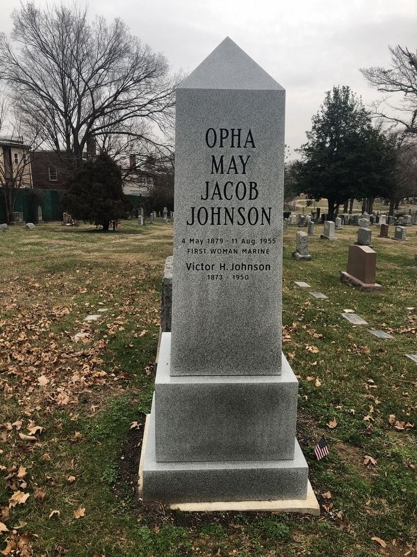 Opha May Jacob Johnson Monument Historical Marker