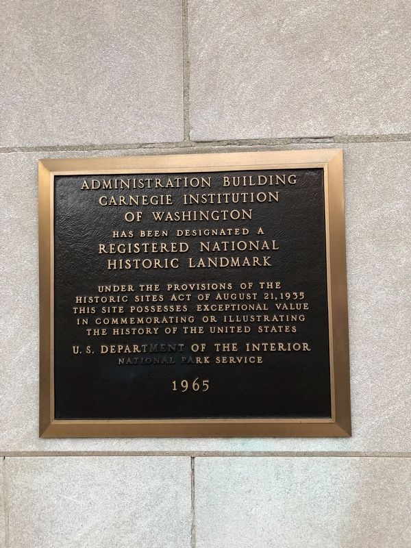 Administration Building, Carnegie Institution of Washington Historical ...