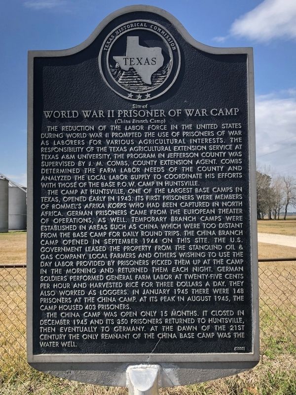 Site of World War ll Prisoner of War Camp Historical Marker