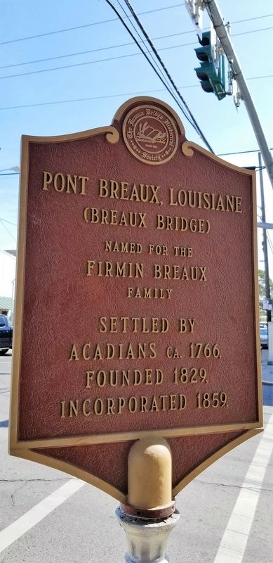 Pont Breaux, Louisiane Historical Marker