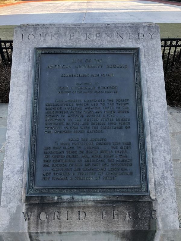 Site of the American University Address Historical Marker