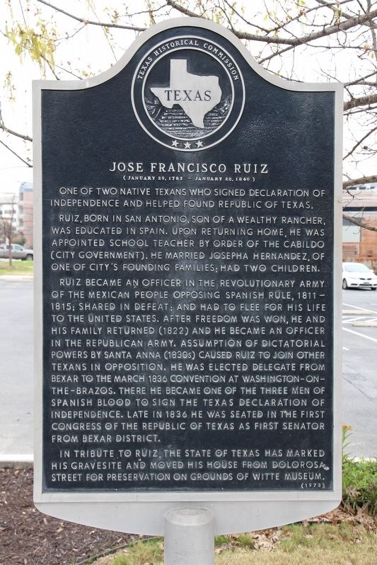 Jose Francisco Ruiz Historical Marker