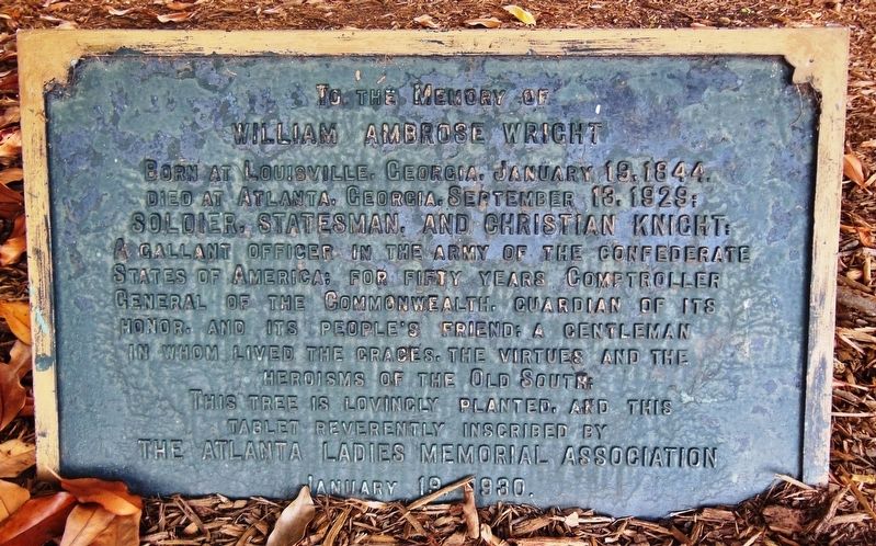 William Ambrose Wright Historical Marker
