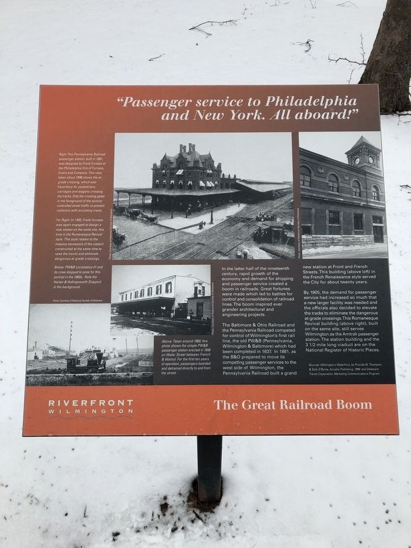 The Great Railroad Boom Historical Marker
