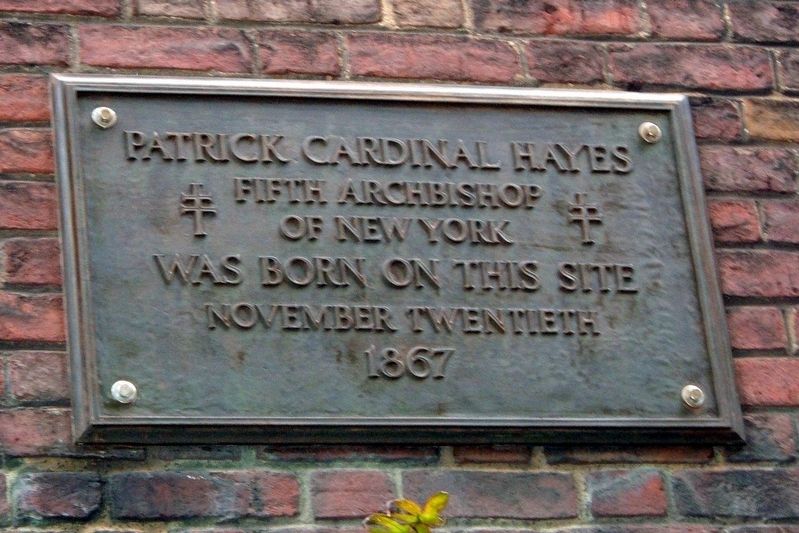 Patrick Cardinal Hayes Historical Marker