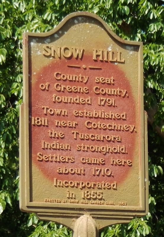 Snow Hill Historical Marker