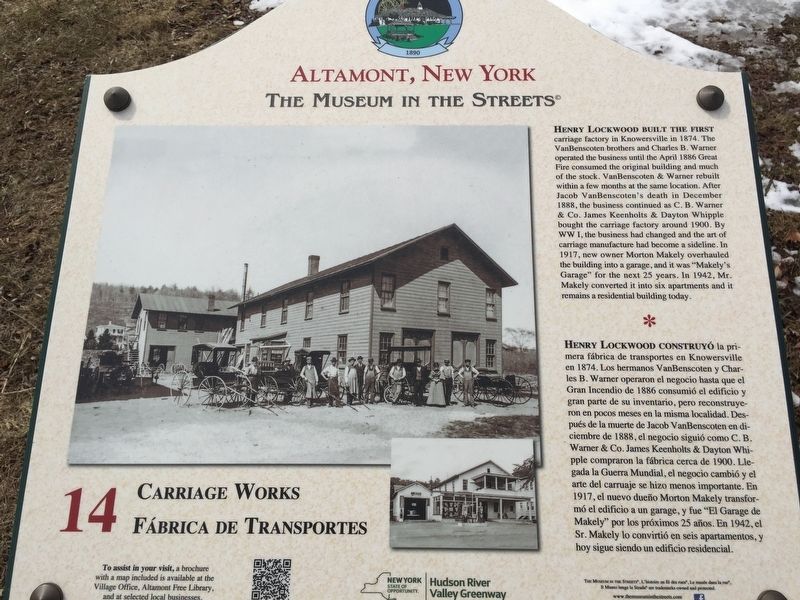 The Carriage Works / Fábrica de Transportes Historical Marker