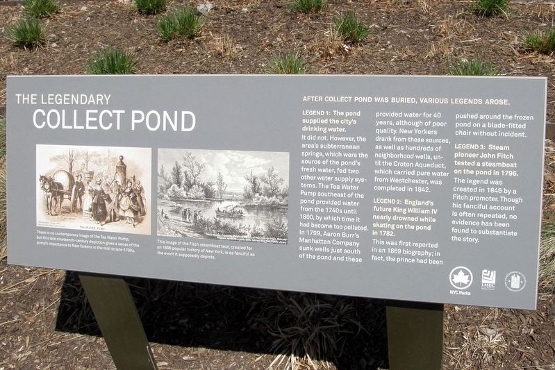 The Legendary Collect Pond Historical Marker