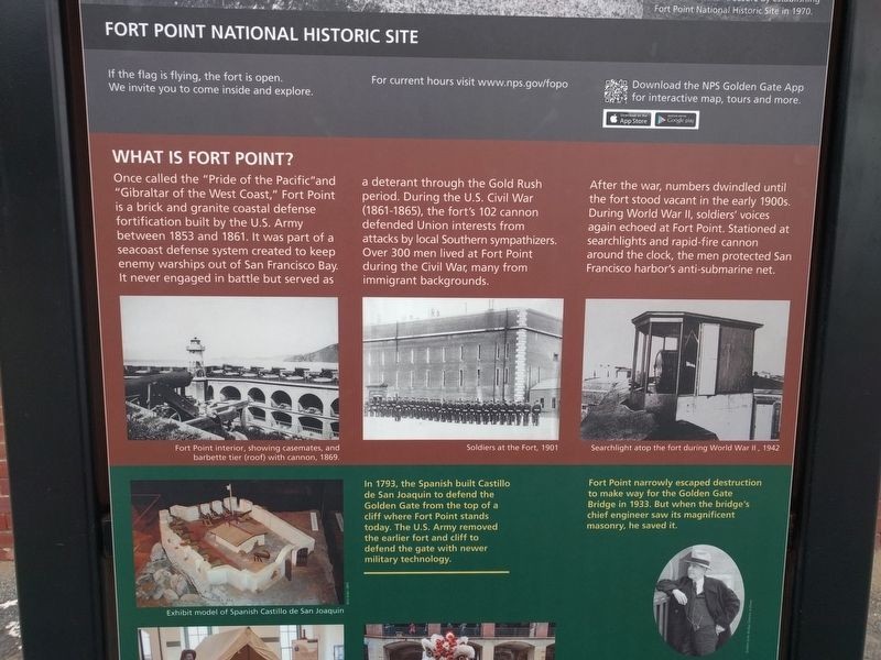 Fort Point National Historic Site Historical Marker