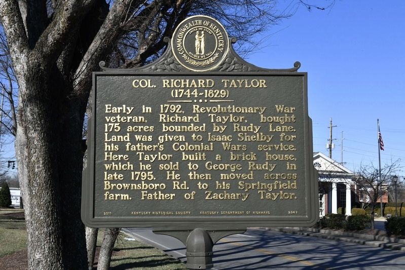 Col. Richard Taylor (1744-1829)/George Rudy (1744-1806) Historical Marker