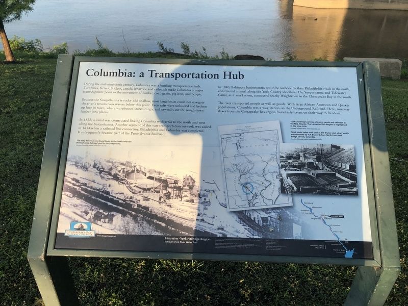 Columbia: a Transportation Hub Historical Marker
