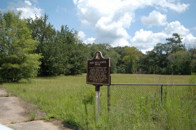 Pride High School Historical Marker