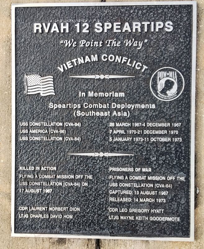 RVAH 12 Speartips Historical Marker