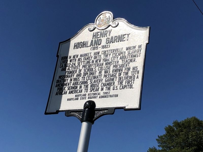 Henry Highland Garnet Historical Marker