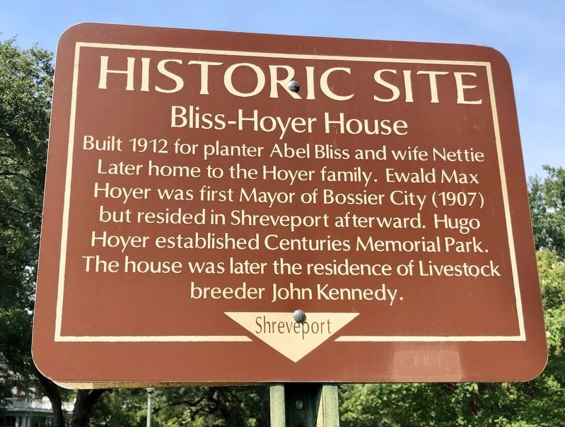 Bliss-Hoyer House Historical Marker