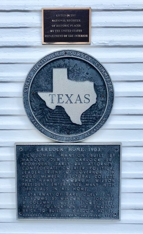 Carlock Home, 1903 Historical Marker