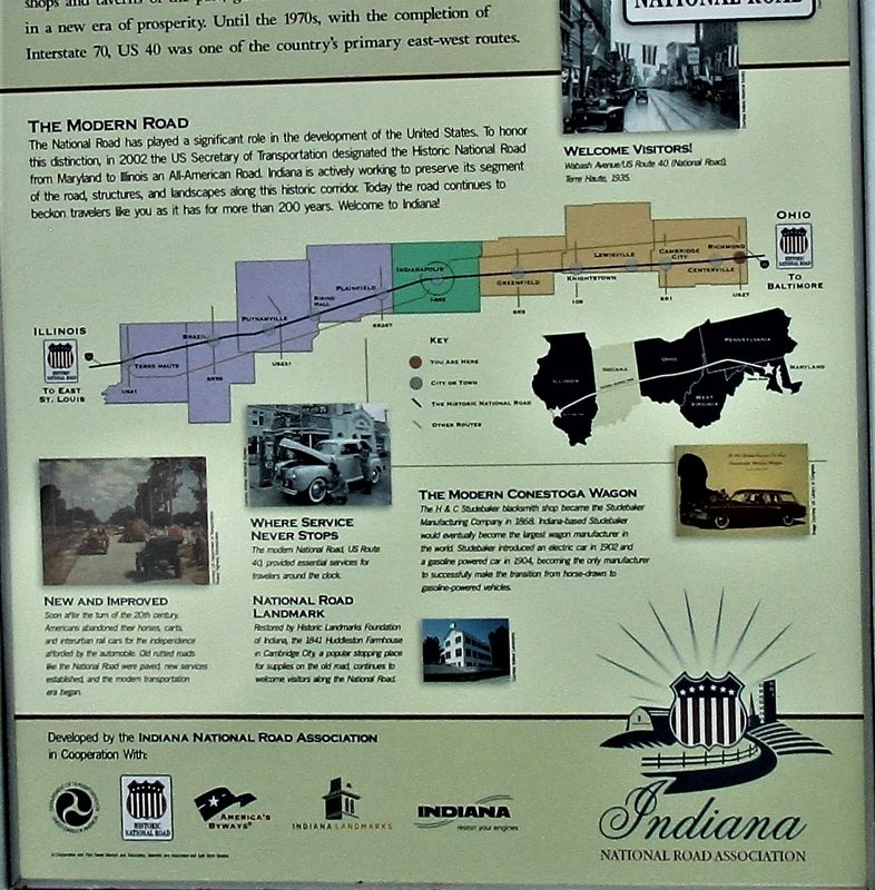 Historic National Road / Make History, Drive It Historical Marker