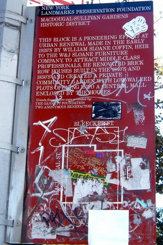 MacDougal-Sullivan Gardens Historic District Historical Marker