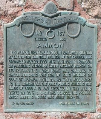 Ammon Historical Marker