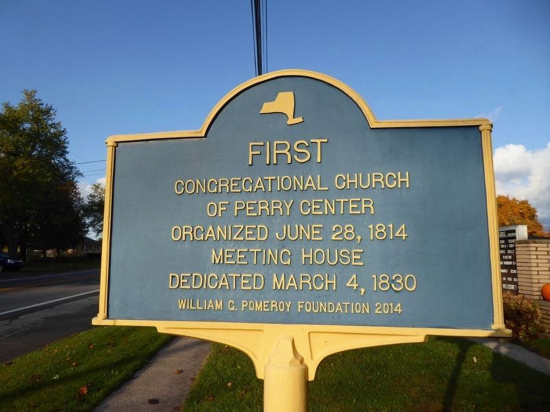First Congregational Church of Perry Center Historical Marker