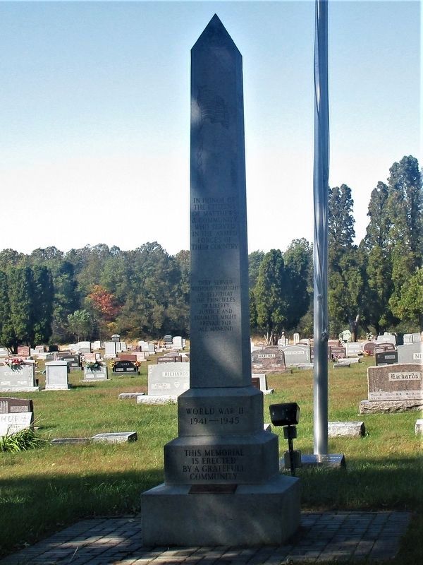 Matthews Veterans Memorial Historical Marker
