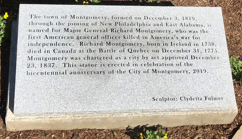 General Richard Montgomery Statue Historical Marker