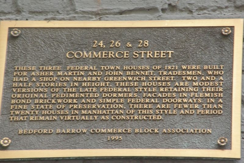 24, 26 & 28 Commerce Street Historical Marker